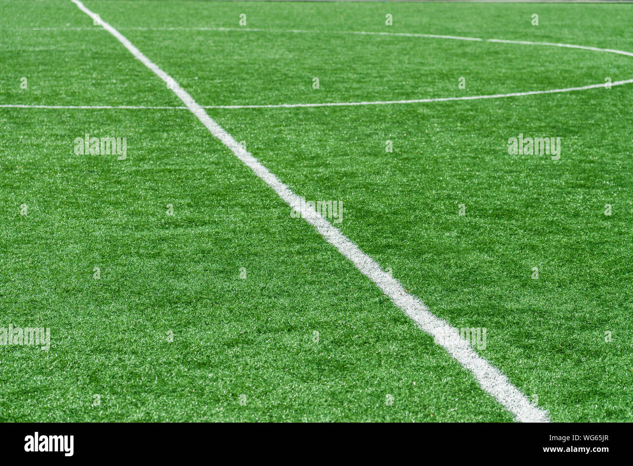 Photo of the details of football field with artificial grass Stock ...