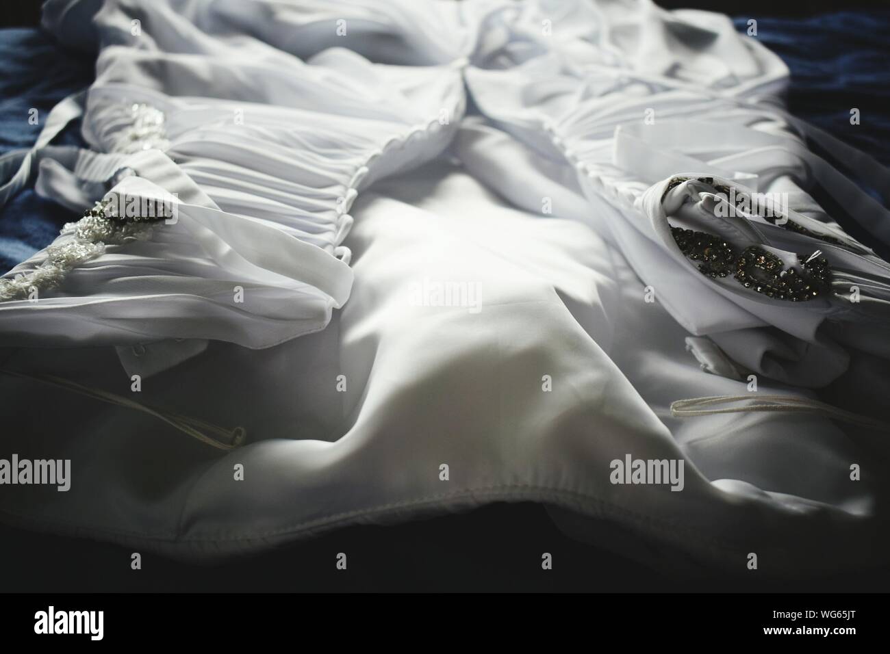 Crumpled up wedding dress hi-res stock photography and images - Alamy