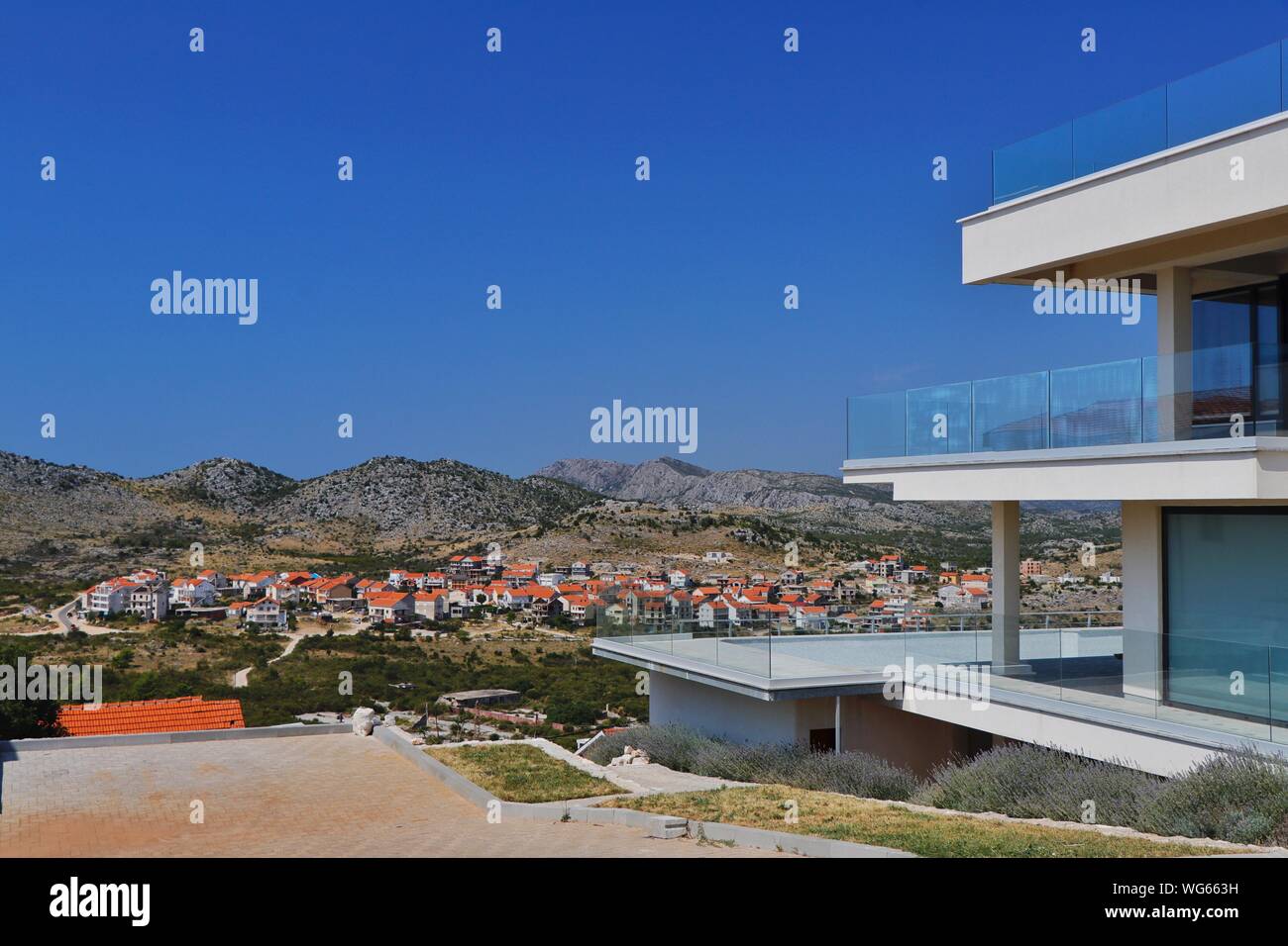 Ivanica, a town in Bosnia And Herzegovina, just across the border from ...