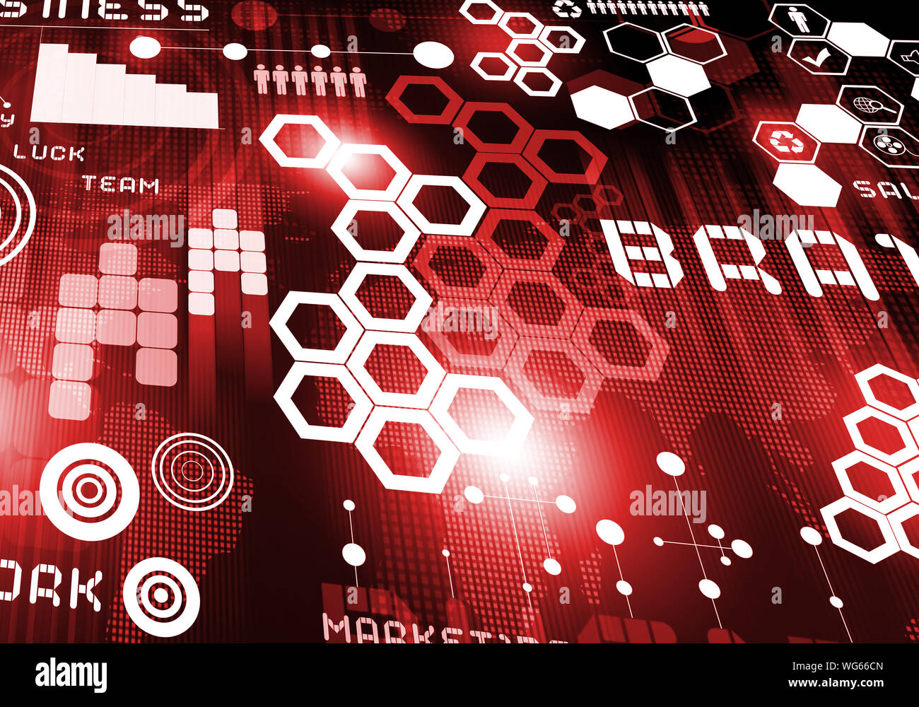 Digital business background image with icons on media screen Stock ...