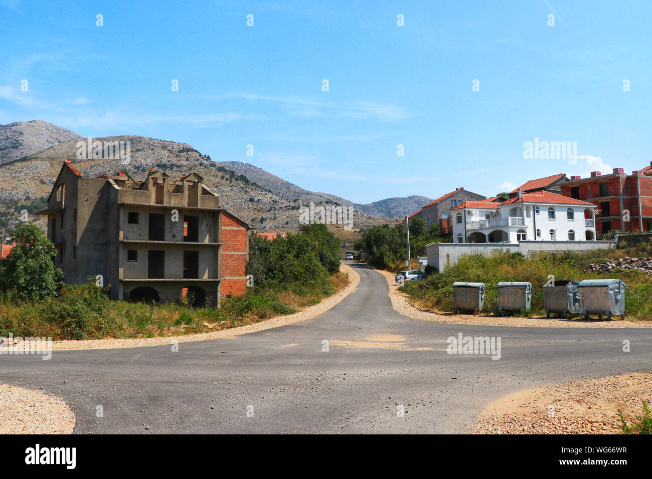 Ivanica, a town in Bosnia And Herzegovina, just across the border from ...