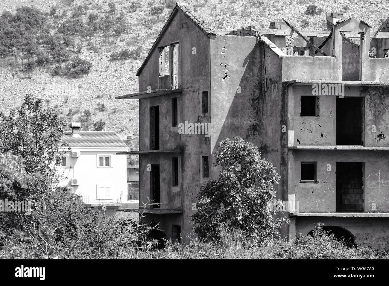 Ivanica, a town in Bosnia And Herzegovina, just across the border from ...