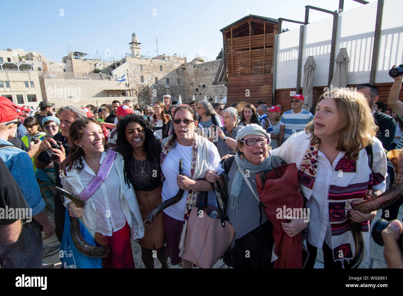 Jerusalem, Israel. 1st September, 2019. The Women of the Wall exiting ...