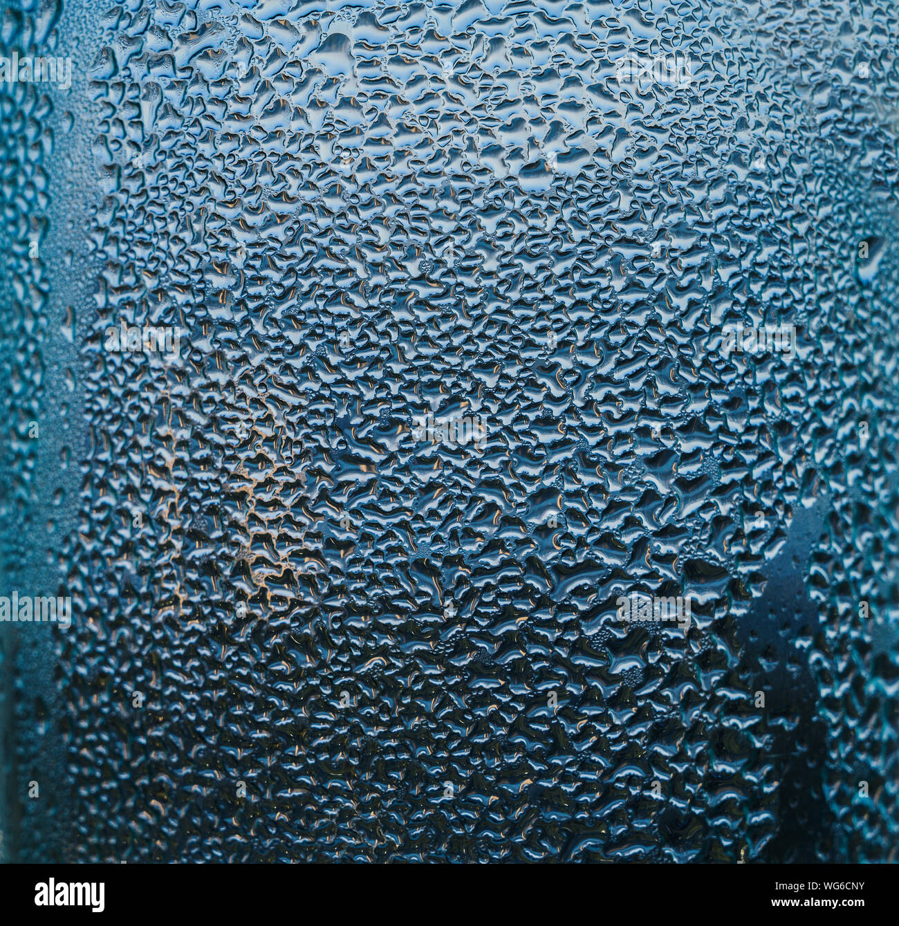 Plastic bottle blue condensation close up bottle hi-res stock ...