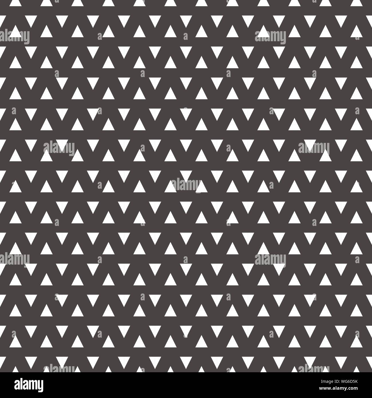 Abstract white triangle seamless pattern on black background - Fabric ...