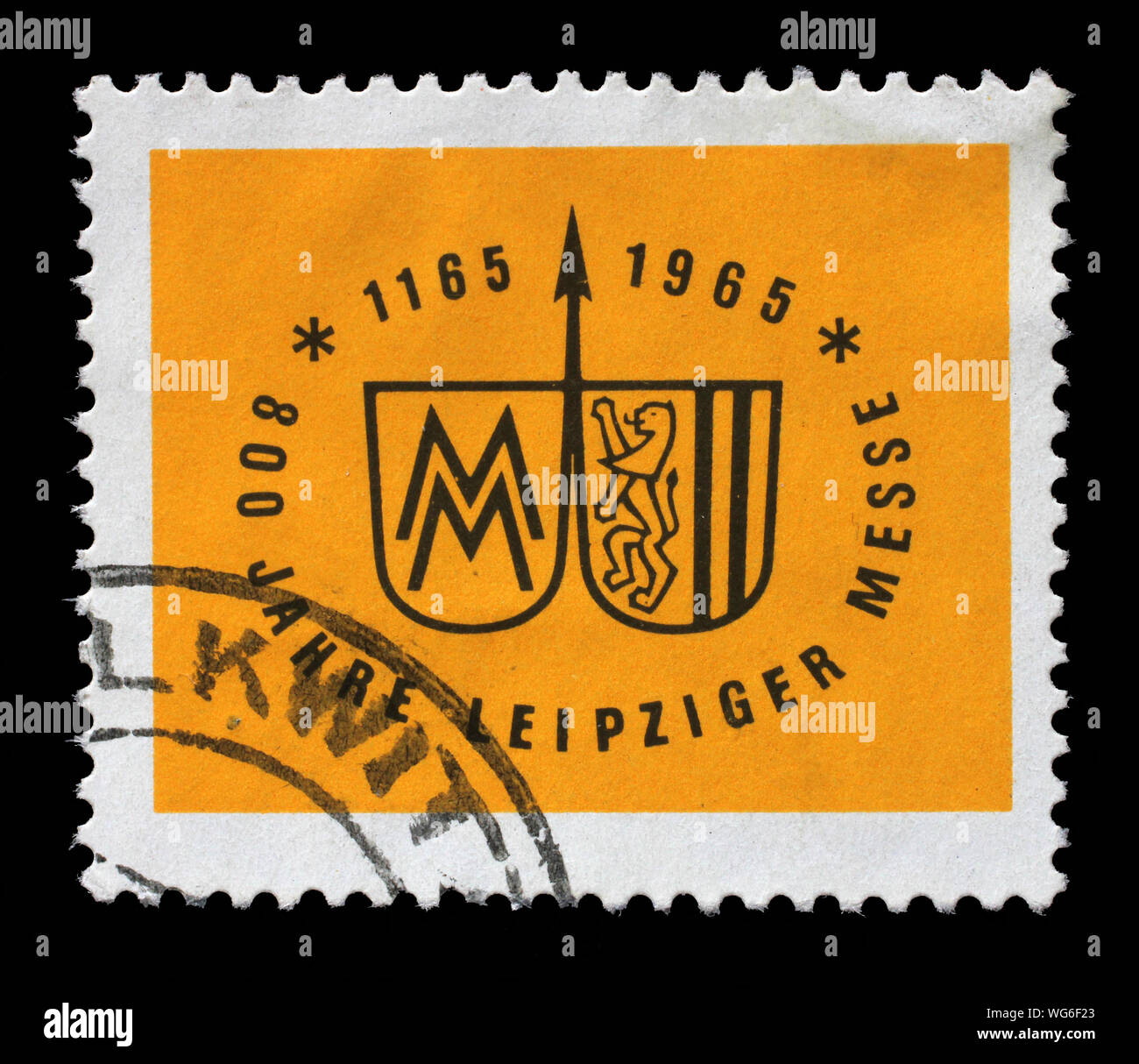 Stamp printed in Germany - Democratic Republic (DDR), shows Leipzig ...