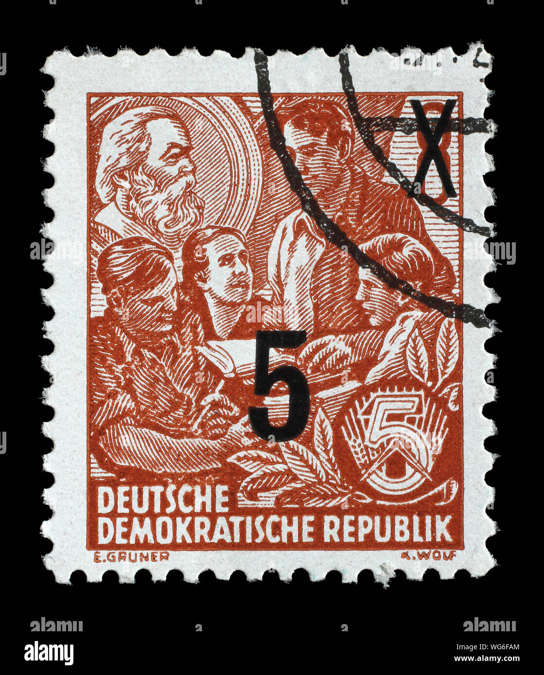 German democratic republic stamp karl marx