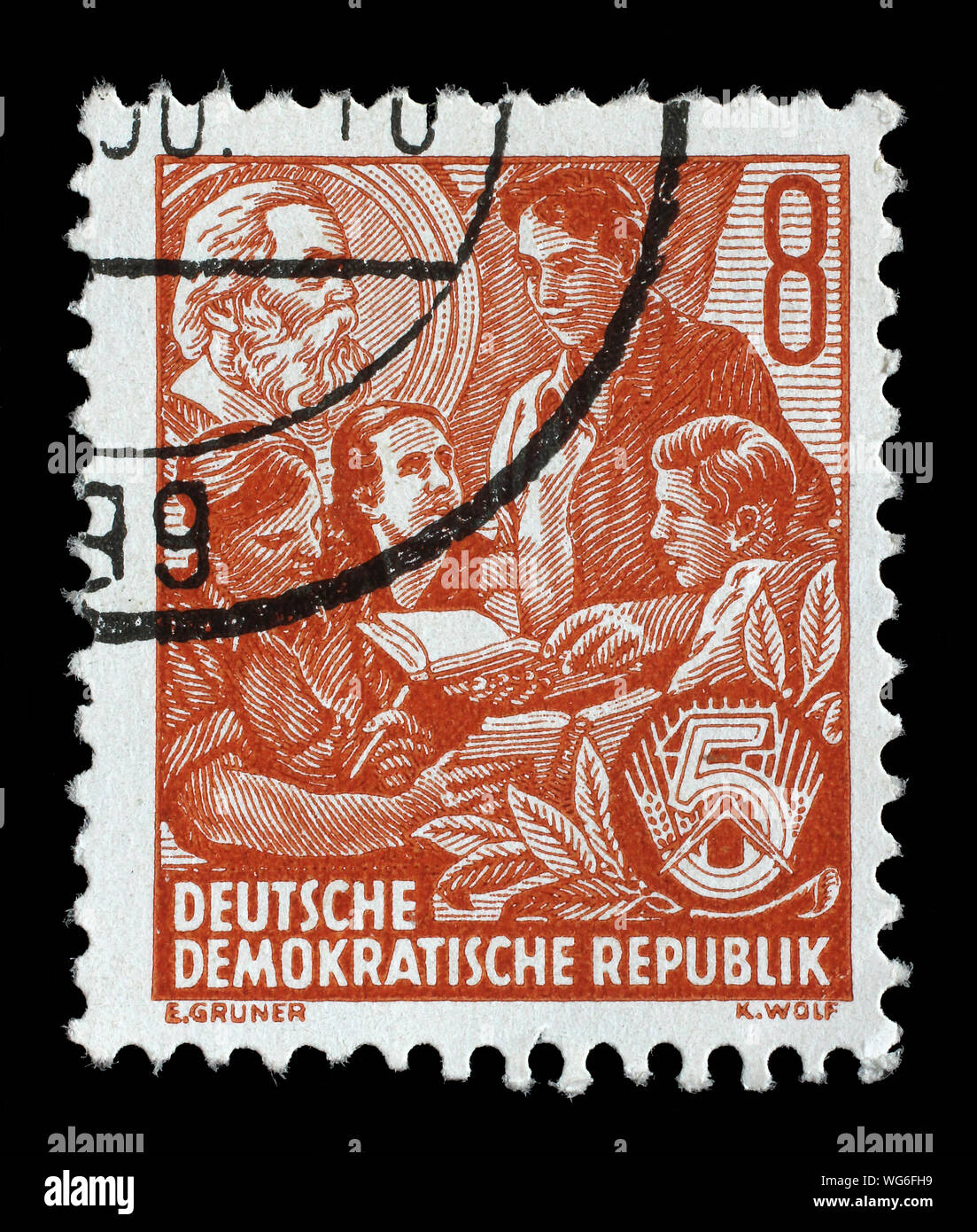 German democratic republic stamp karl marx