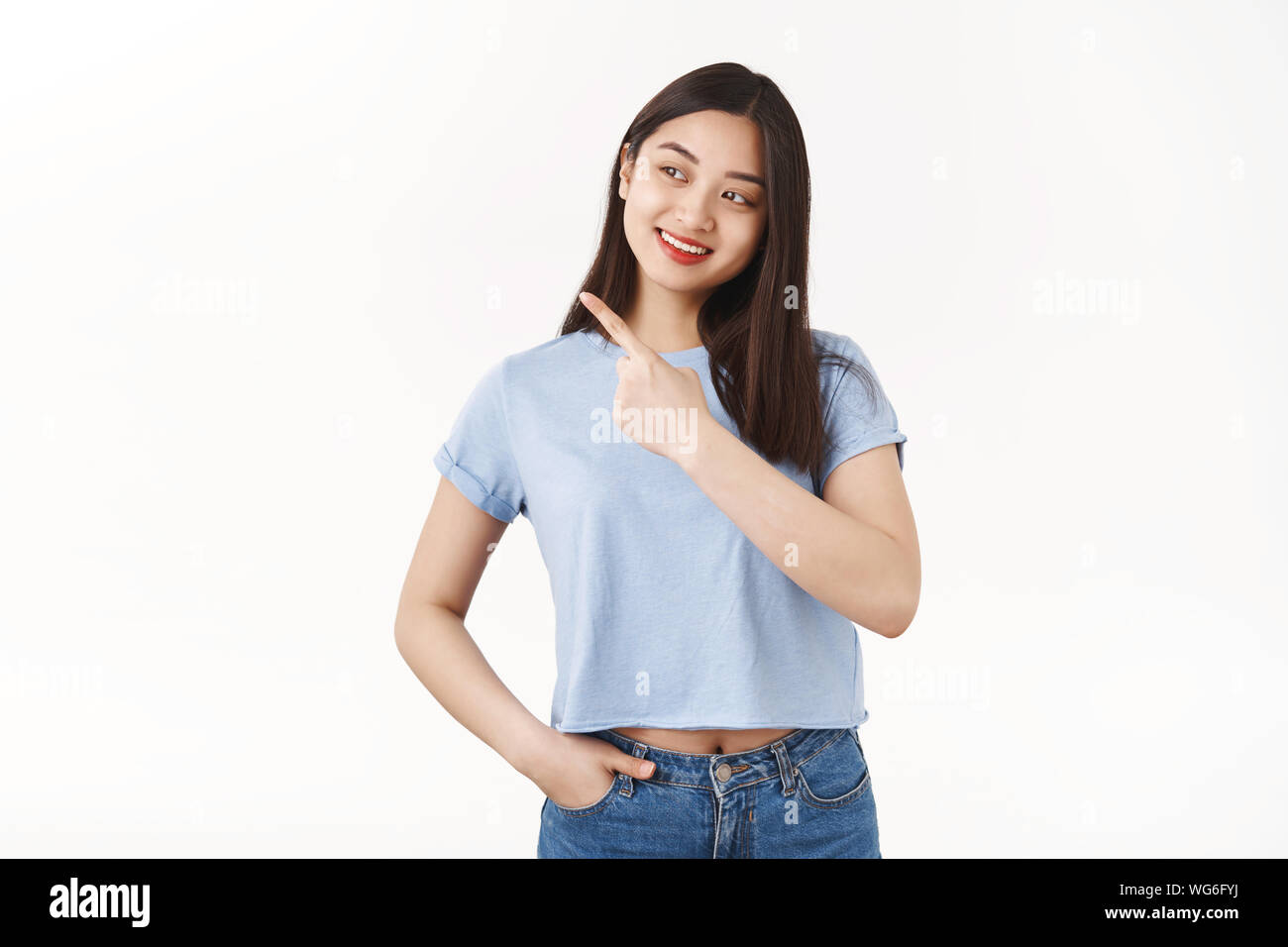 Pointing left side hi-res stock photography and images - Alamy