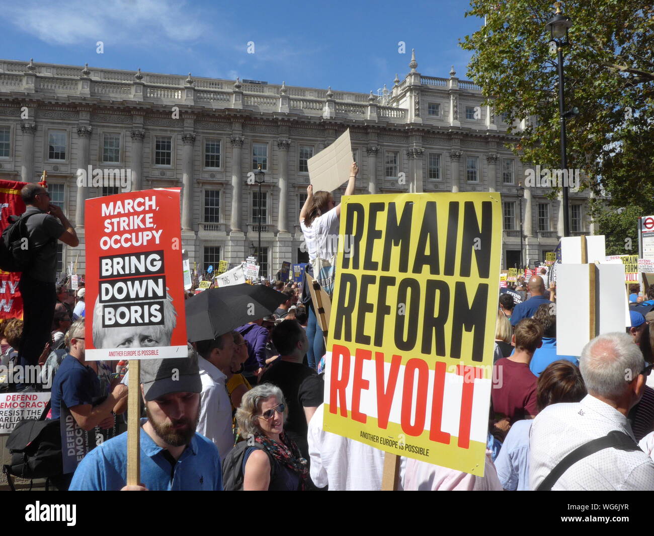 Thousands gather in Whitehall on 1st September 2019 to protest against ...