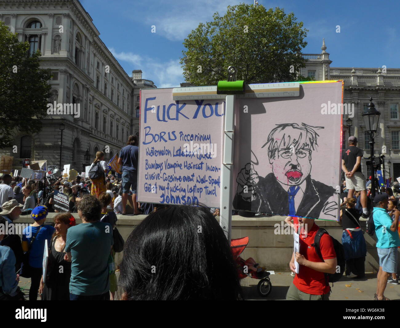 Thousands gather in Whitehall on 1st September 2019 to protest against ...