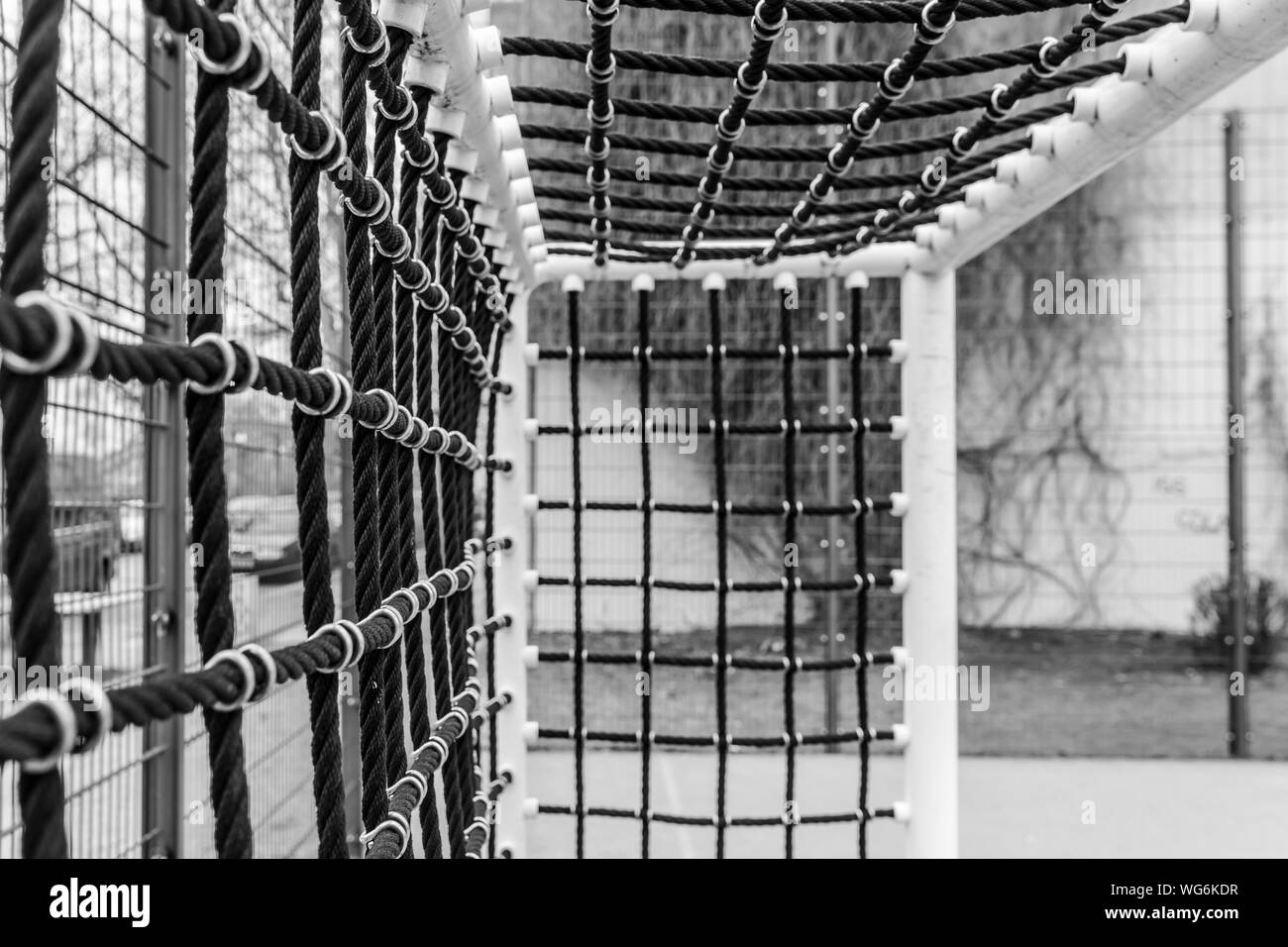 Close up of soccer goal net hi-res stock photography and images - Alamy