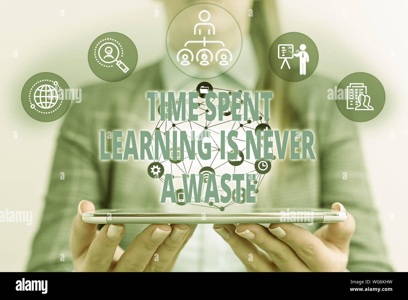 Writing note showing Time Spent Learning Is Never A Waste. Business ...