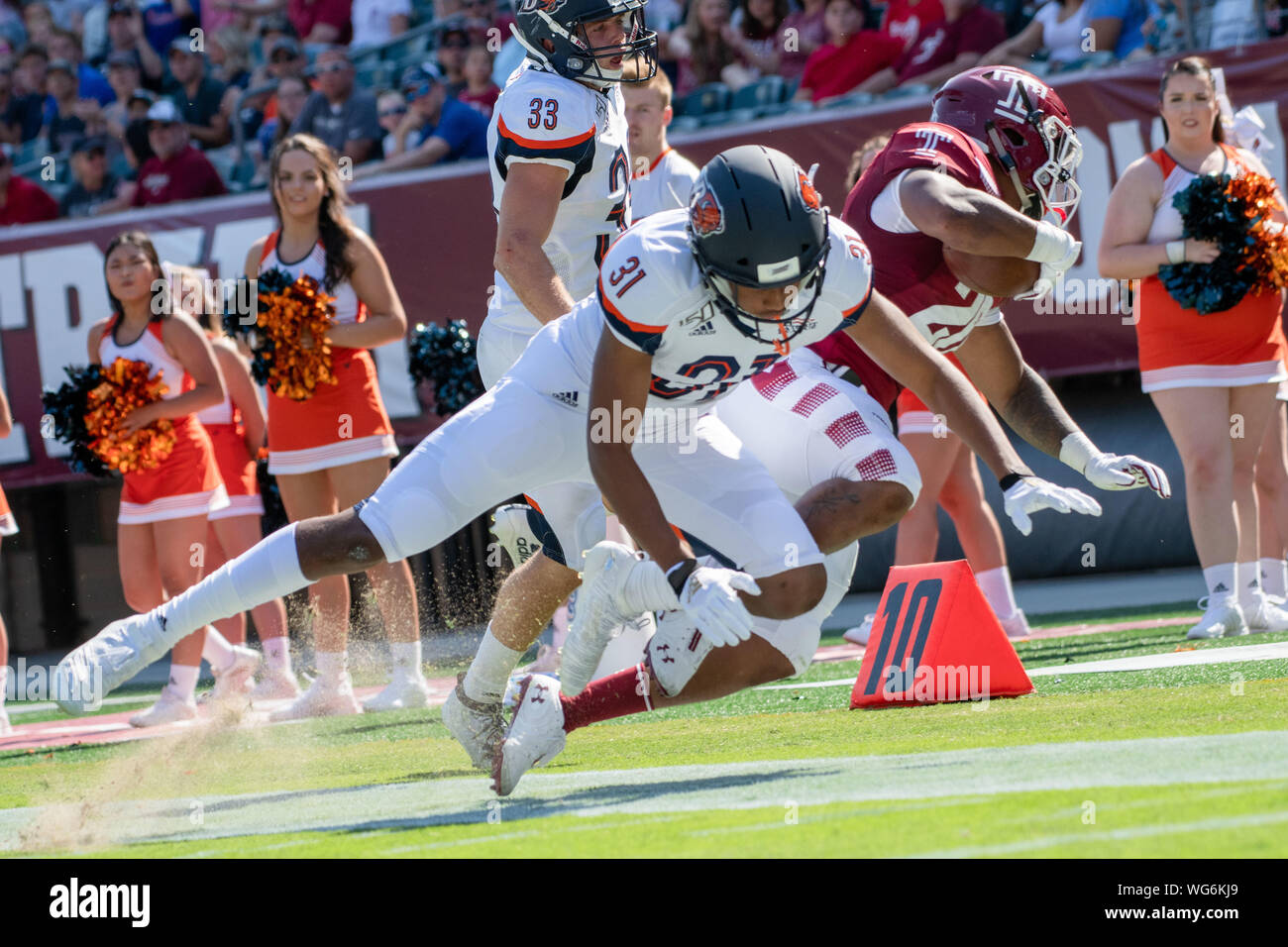 Philadelphia, Pennsylvania, USA. 31st Aug, 2019. Temple's RB, JAGER ...