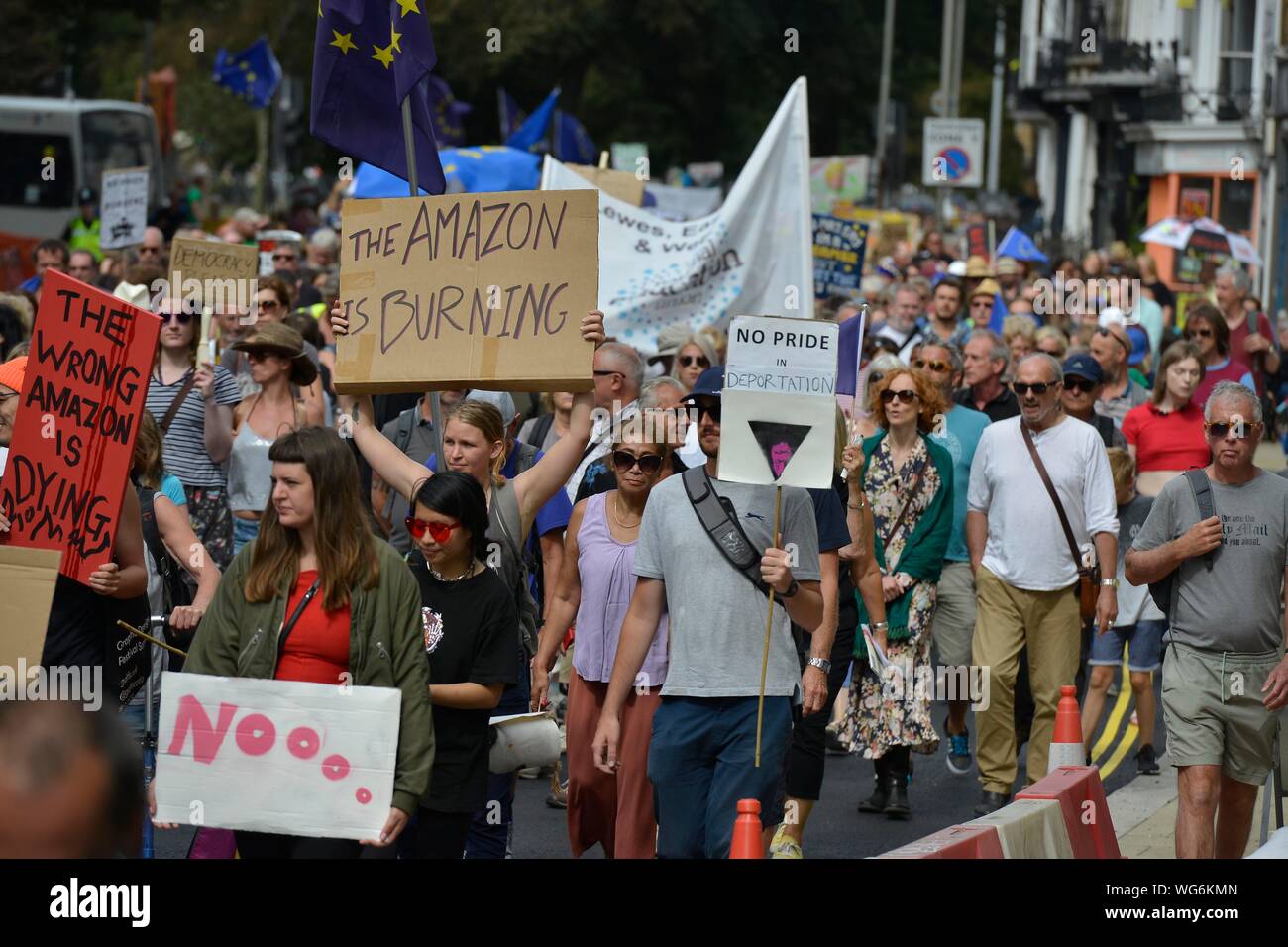 Stop The Coup protest march in Brighton 31/08/2019 against the ...