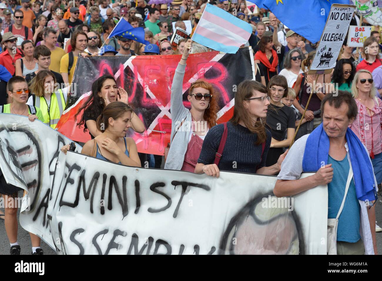 Stop The Coup protest march in Brighton 31/08/2019 against the ...