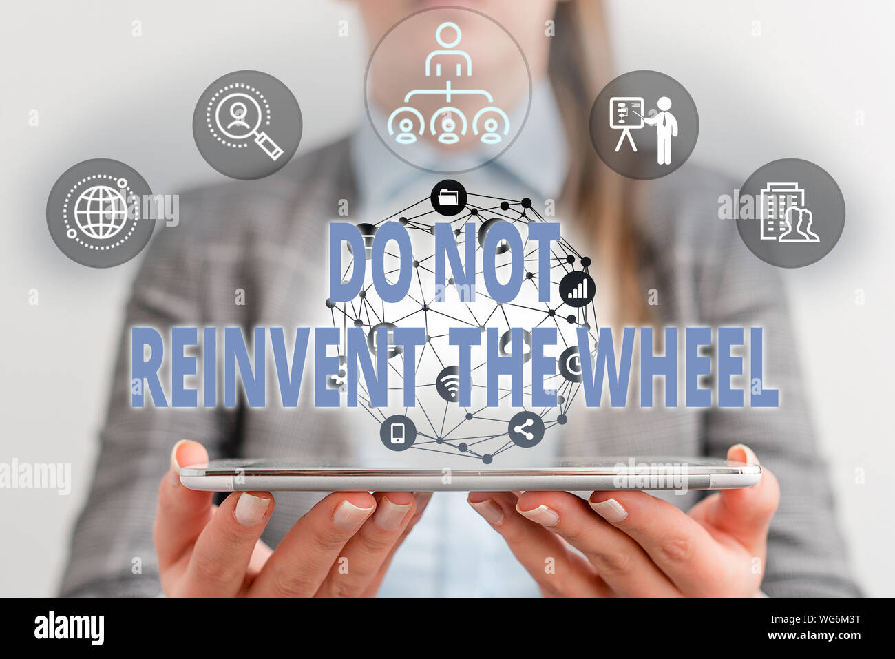 Writing note showing Do Not Reinvent The Wheel. Business concept for ...