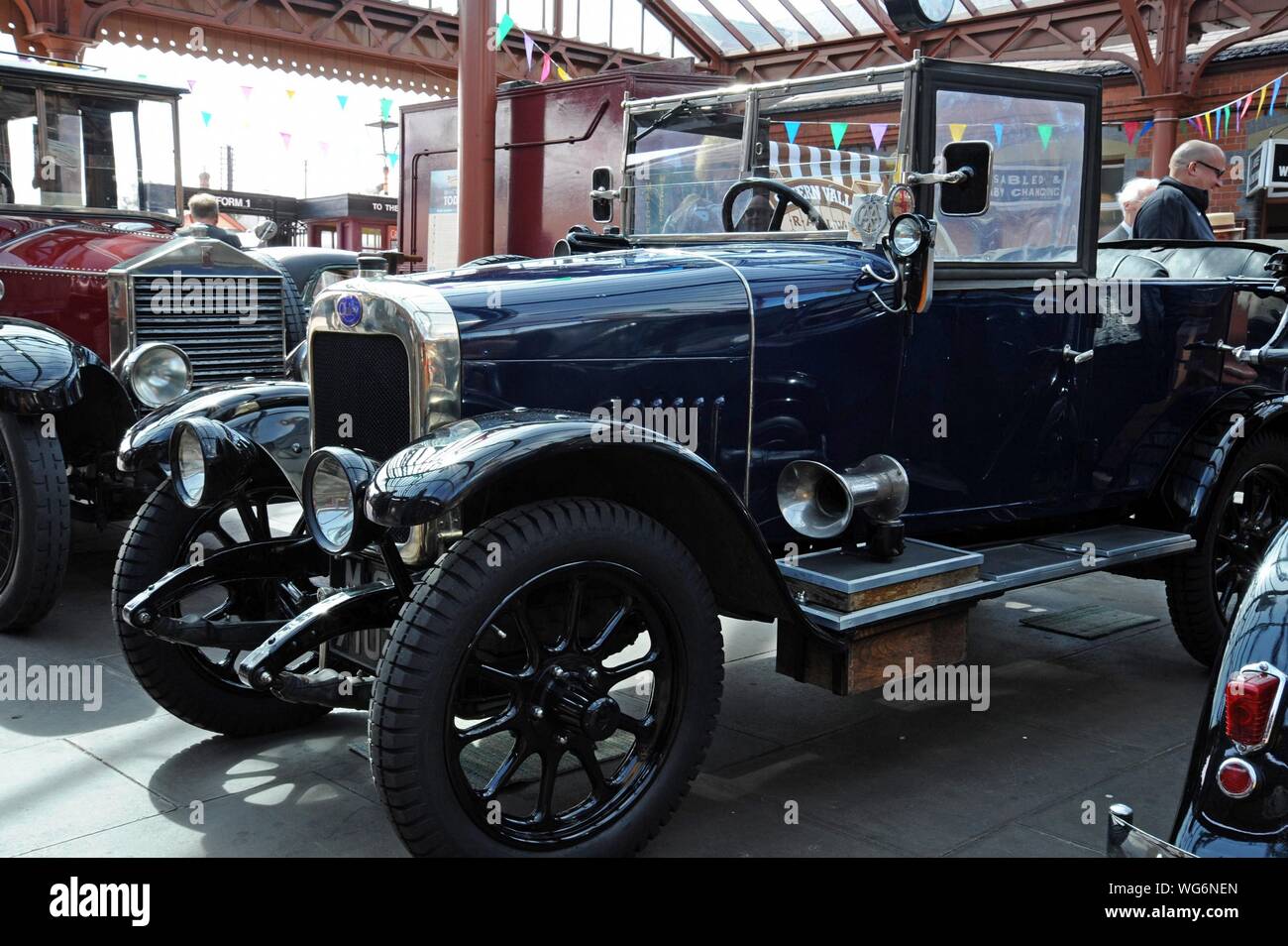 A vintage Cluley car at the Severn Valley Railway classic car show ...