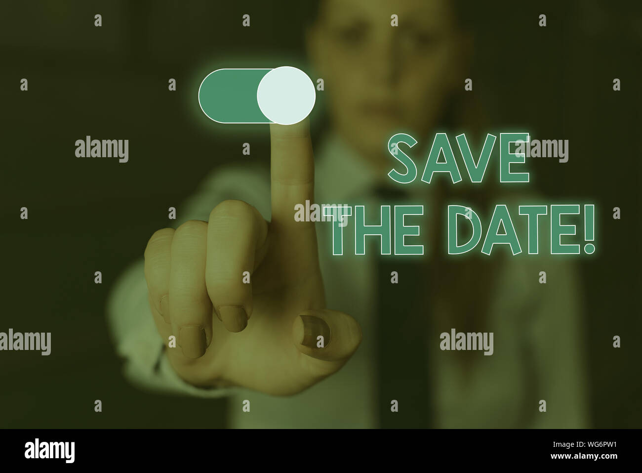 Writing note showing Save The Date. Business concept for remember not schedule anything else on ...