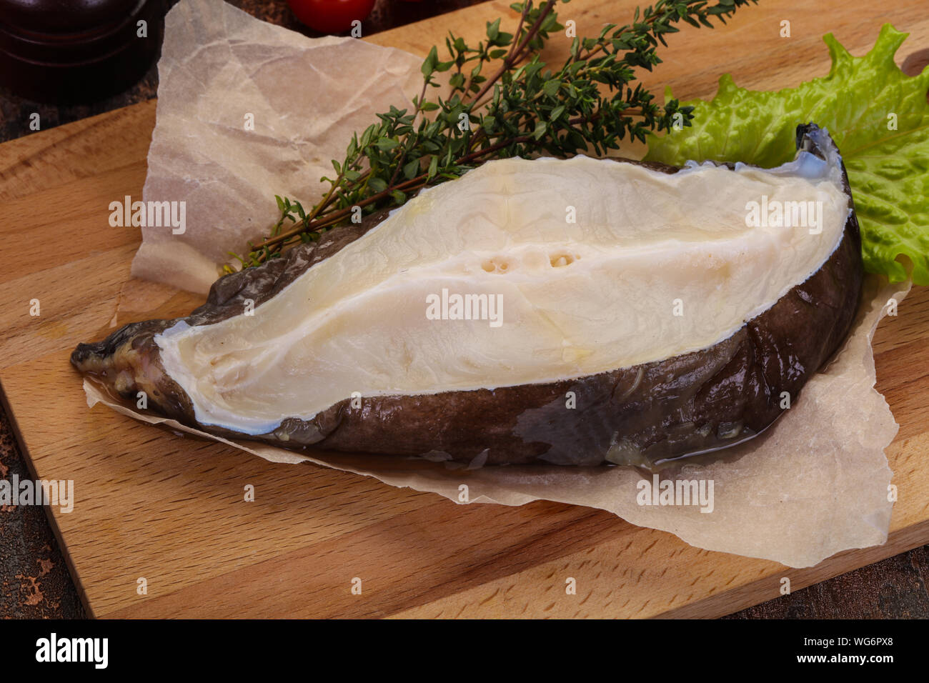 Raw wolffish steak ready for cooking Stock Photo - Alamy