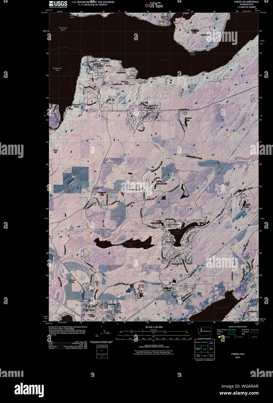 Map of union washington hi-res stock photography and images - Alamy
