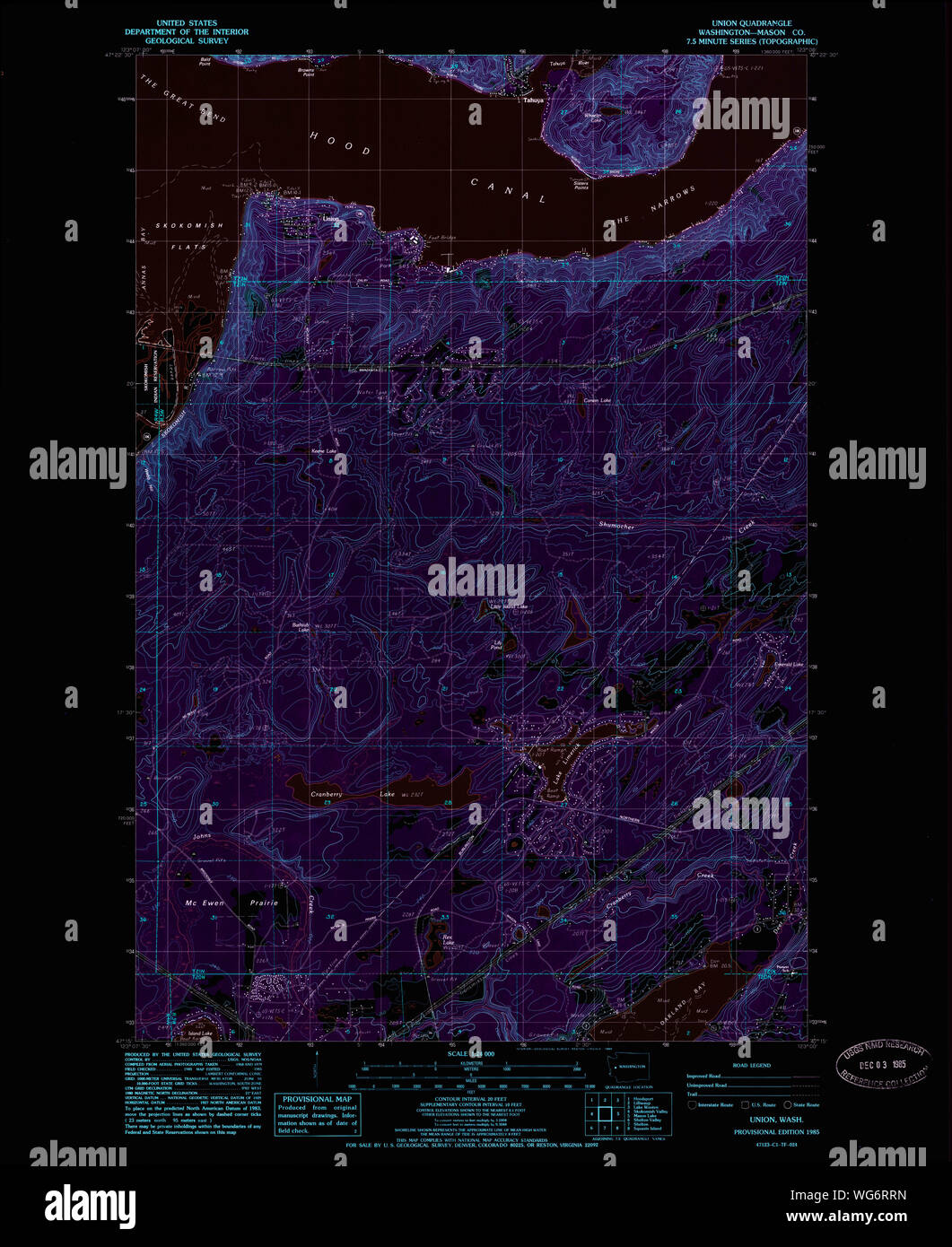 Map of union washington state hi-res stock photography and images - Alamy