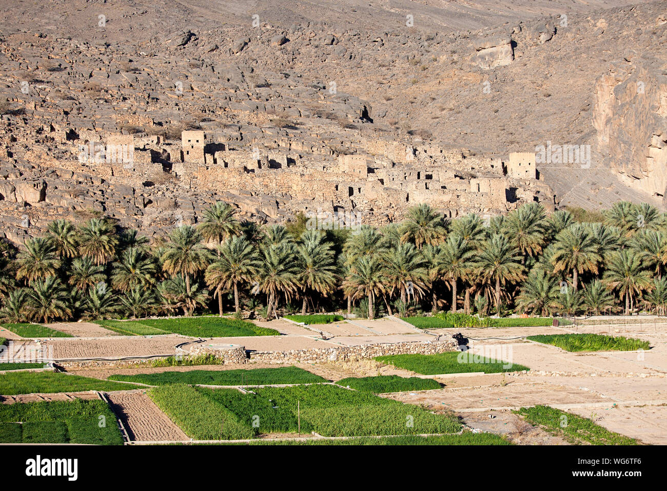 Oman Ghool village and cultures at the start of Wadi Nakhr and Wadi ...