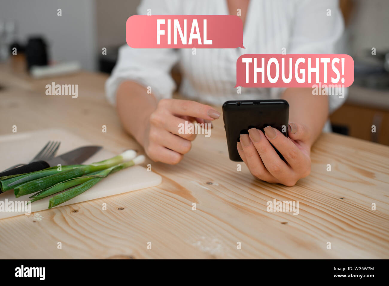 Conceptual hand writing showing Final Thoughts. Concept meaning should ...