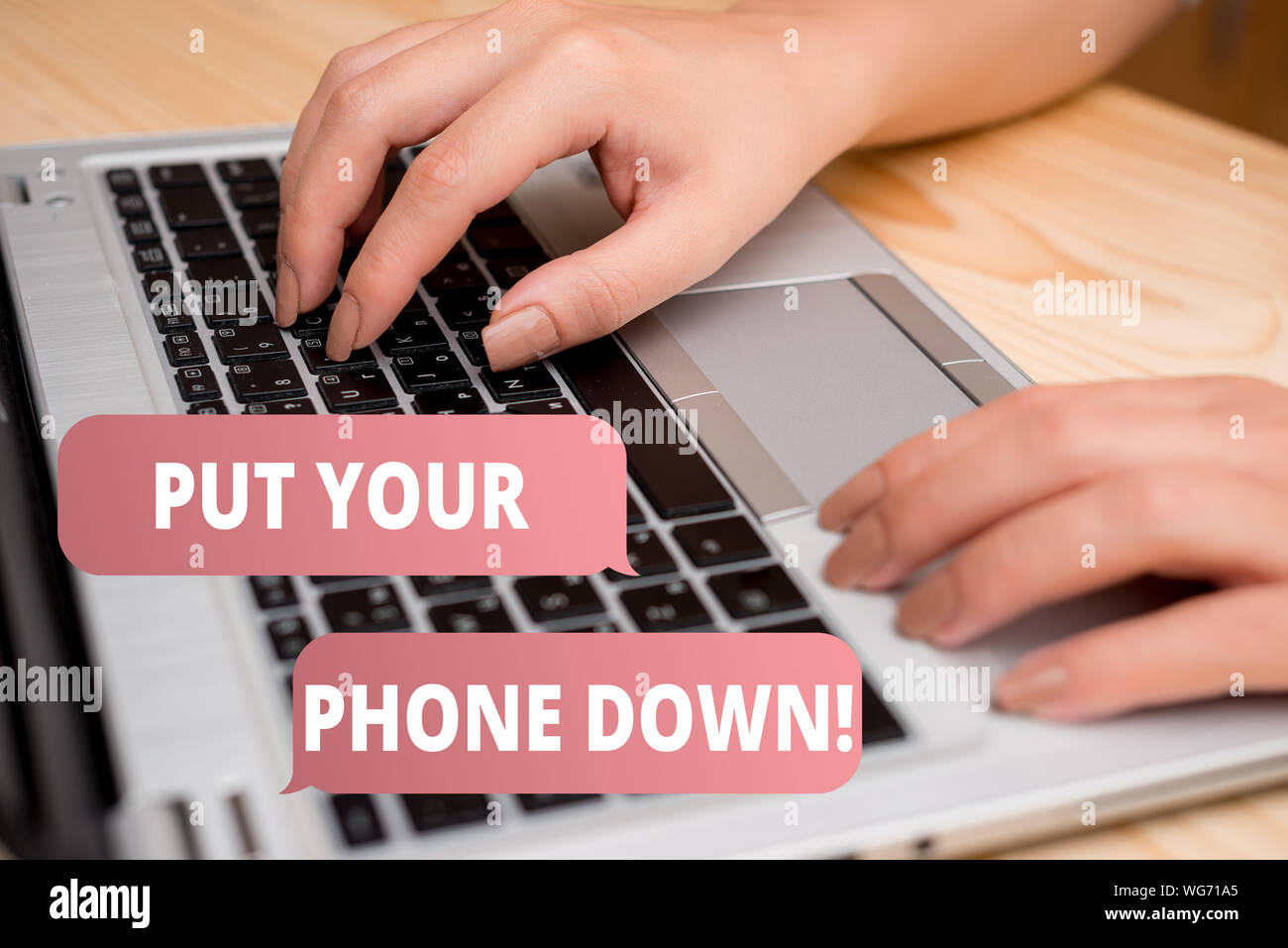 Handwriting text writing Put Your Phone Down. Conceptual photo end ...