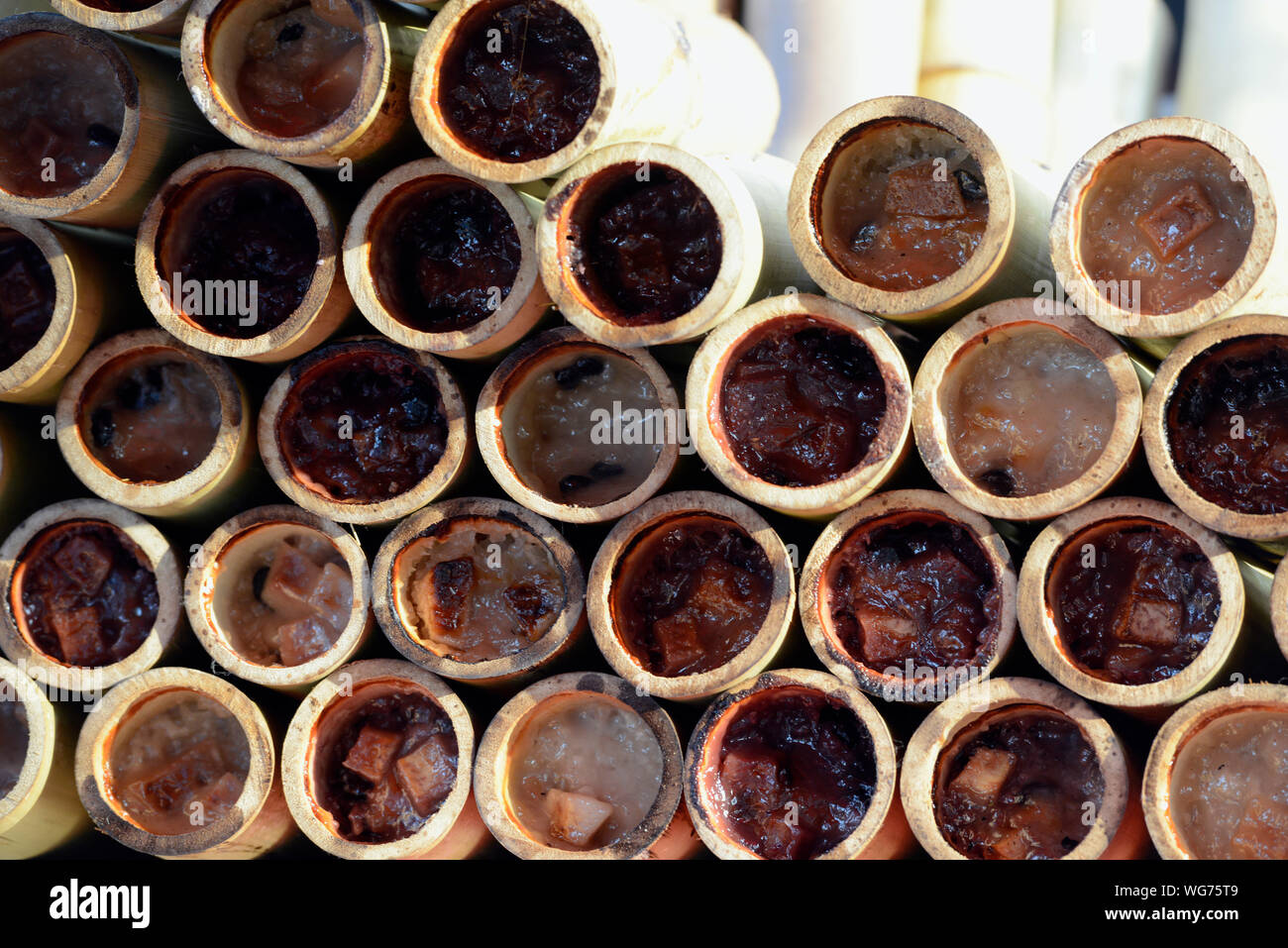 Food bamboo tubes hi-res stock photography and images - Alamy