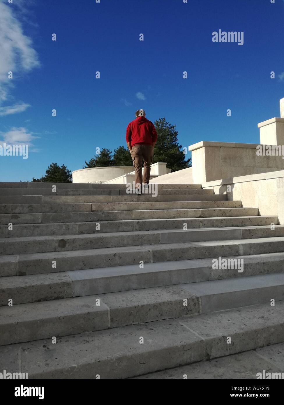 Rear view climbing stairs hi-res stock photography and images - Alamy