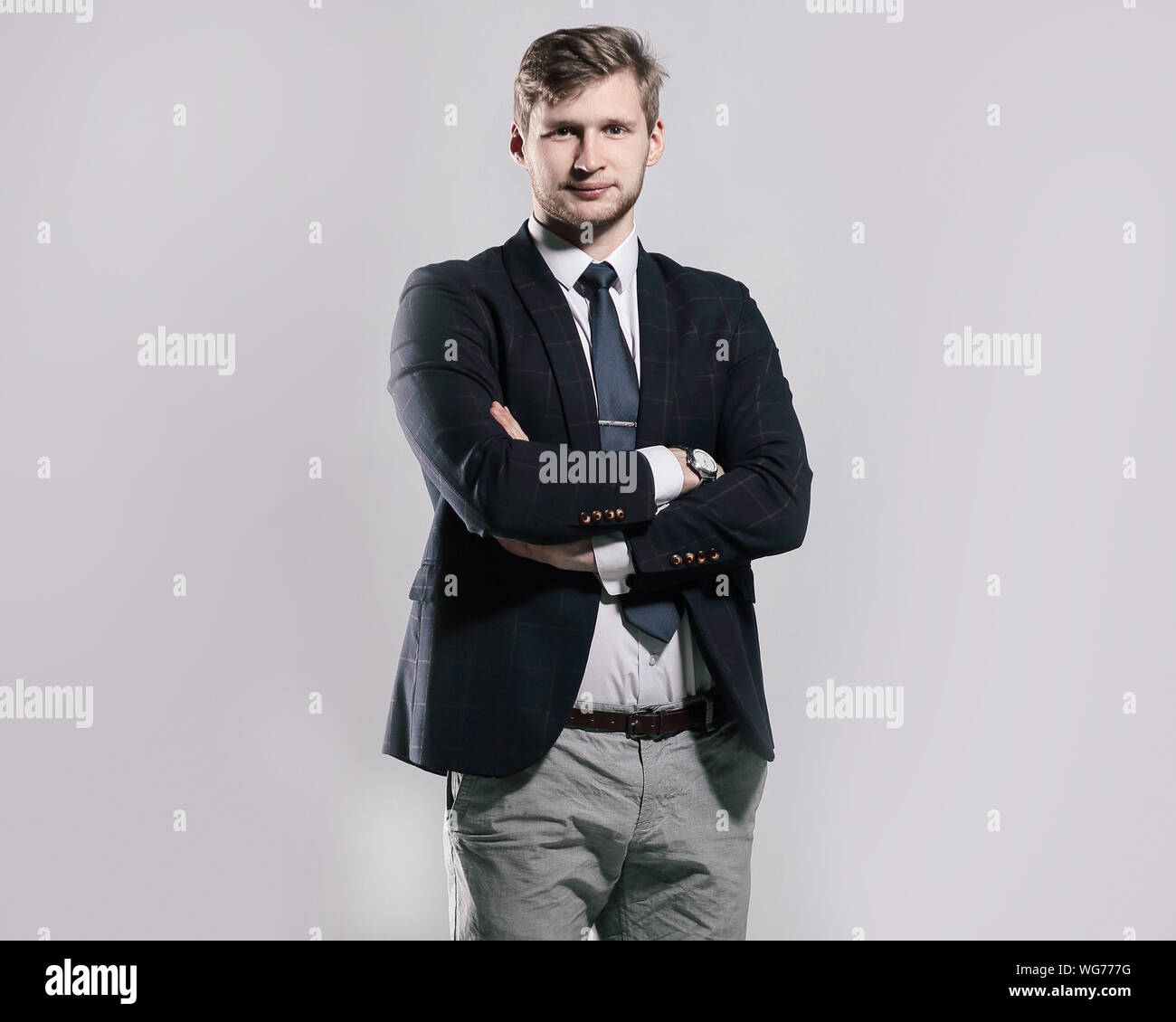 young creative man showing thumb up.photo with copy space Stock Photo ...