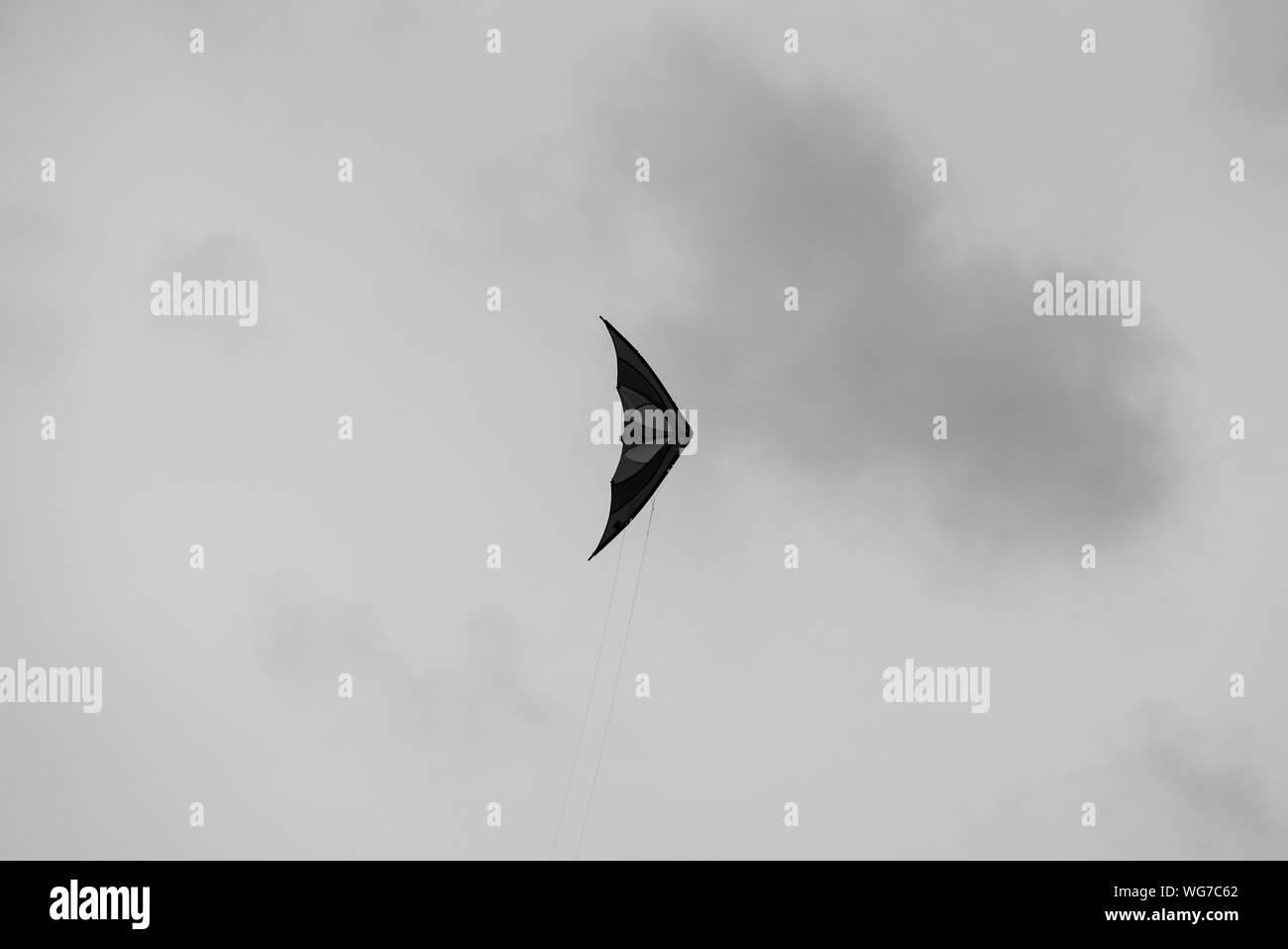 Kite flying Black and White Stock Photos & Images - Alamy
