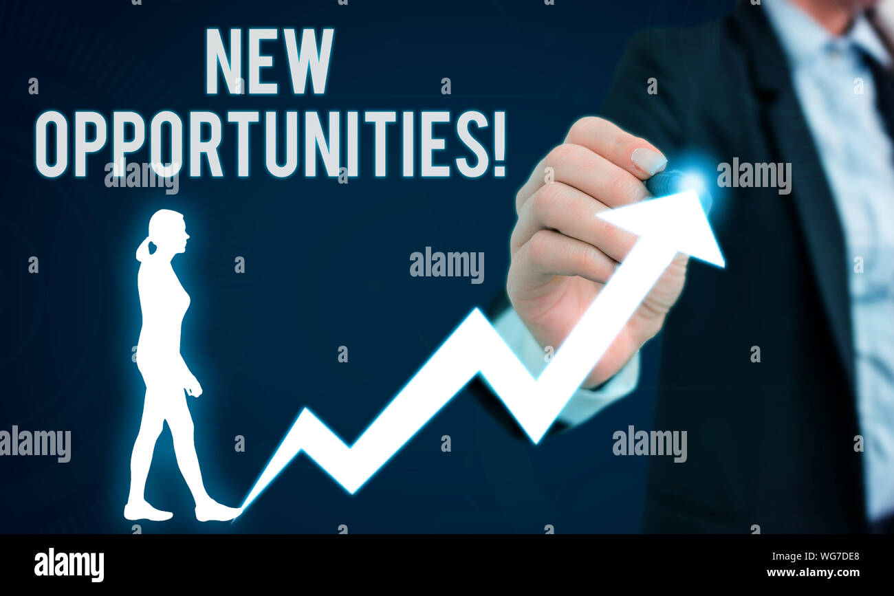 Word writing text New Opportunities. Business photo showcasing exchange ...