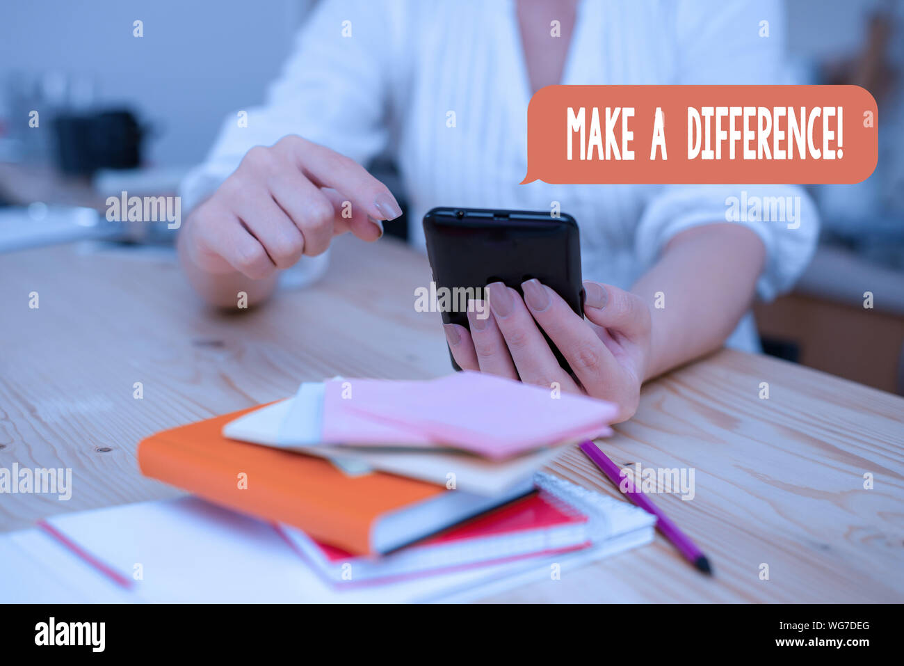 Word writing text Make A Difference. Business photo showcasing have ...