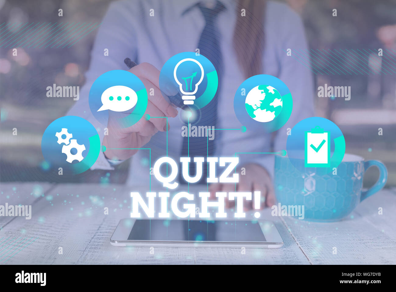 Handwriting text Quiz Night. Conceptual photo evening test knowledge ...