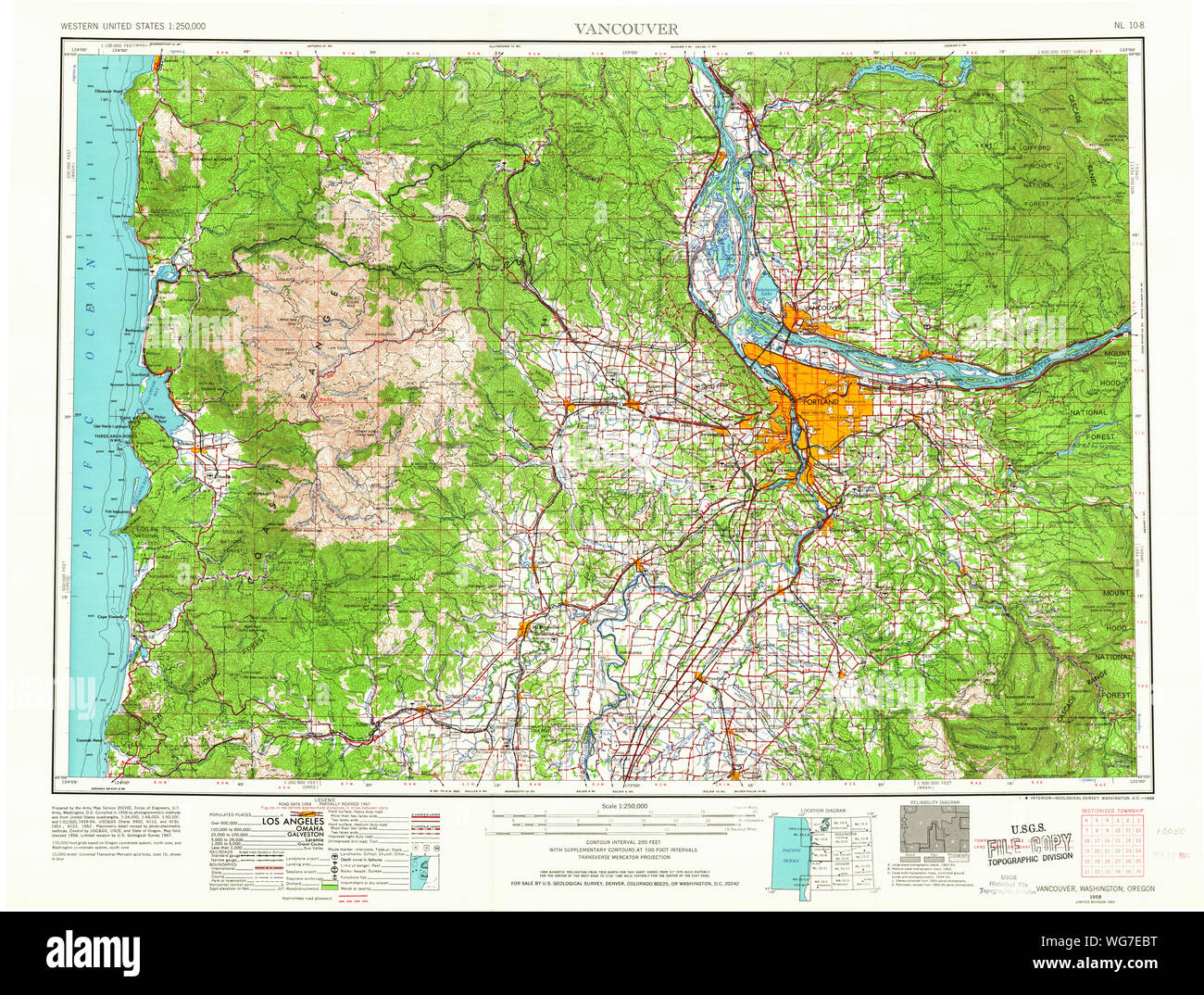 Vancouver washington map hi-res stock photography and images - Alamy