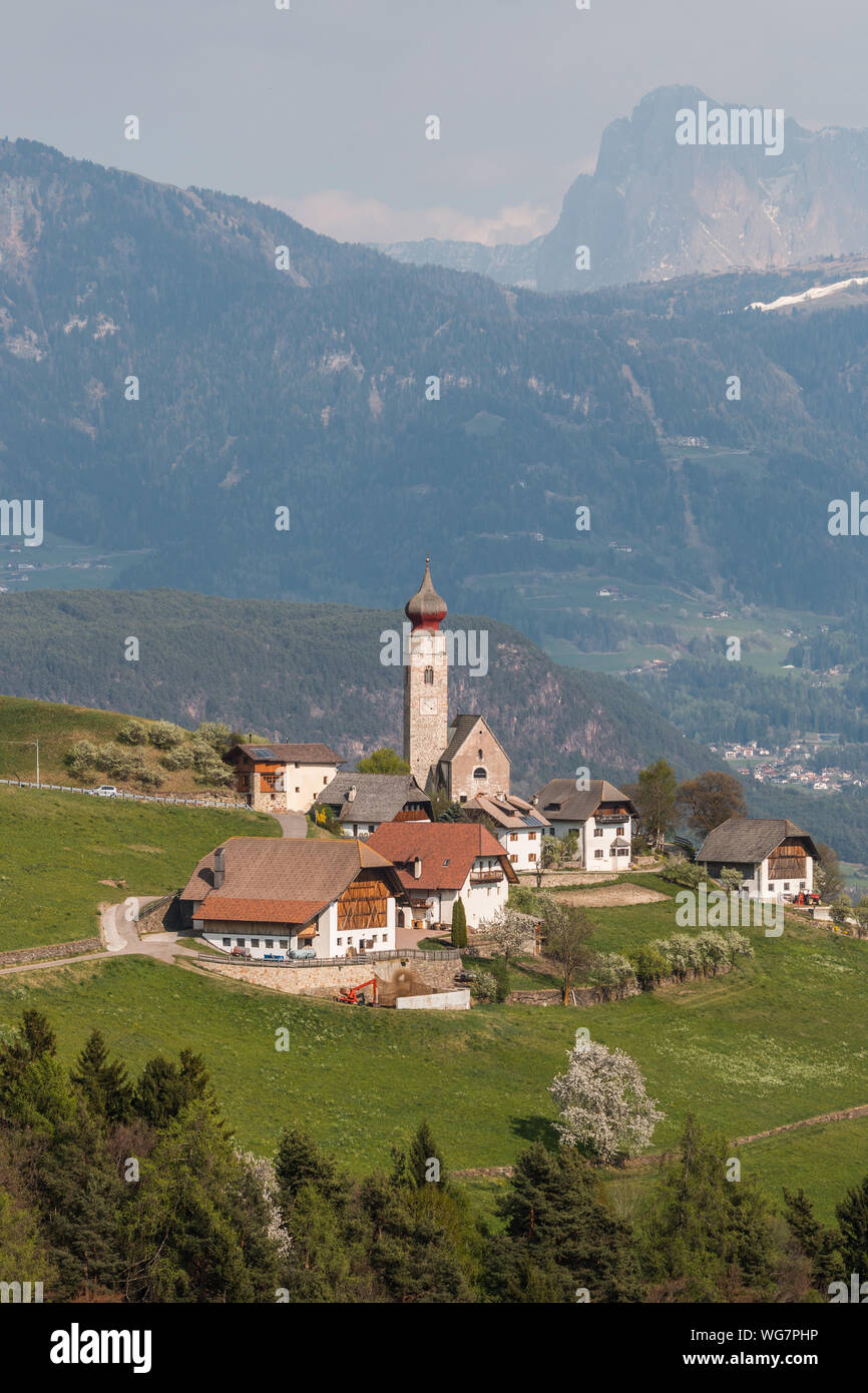Renon plateau and its earth pyramids europe hi-res stock photography ...