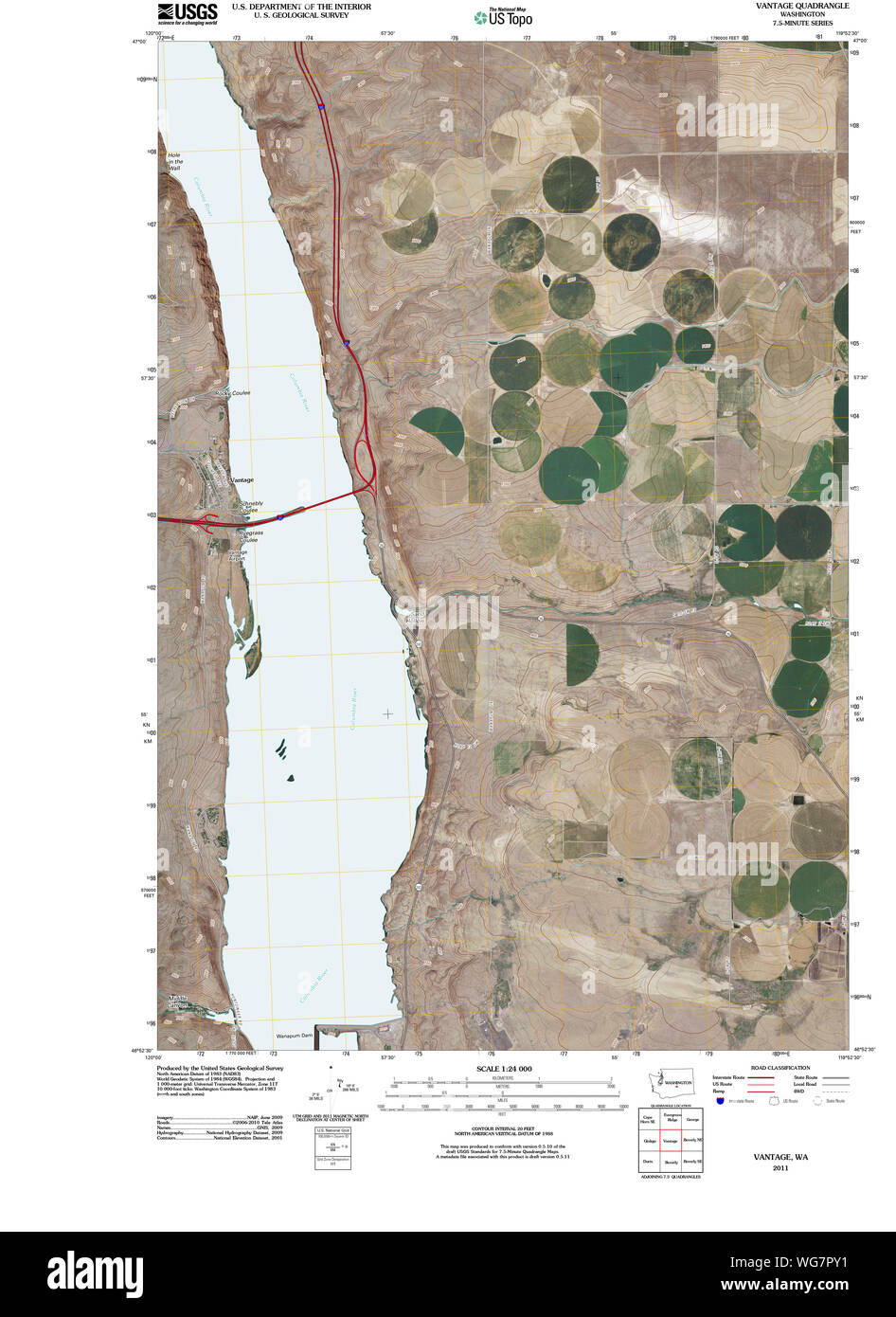 Vantage washington map Cut Out Stock Images & Pictures - Alamy