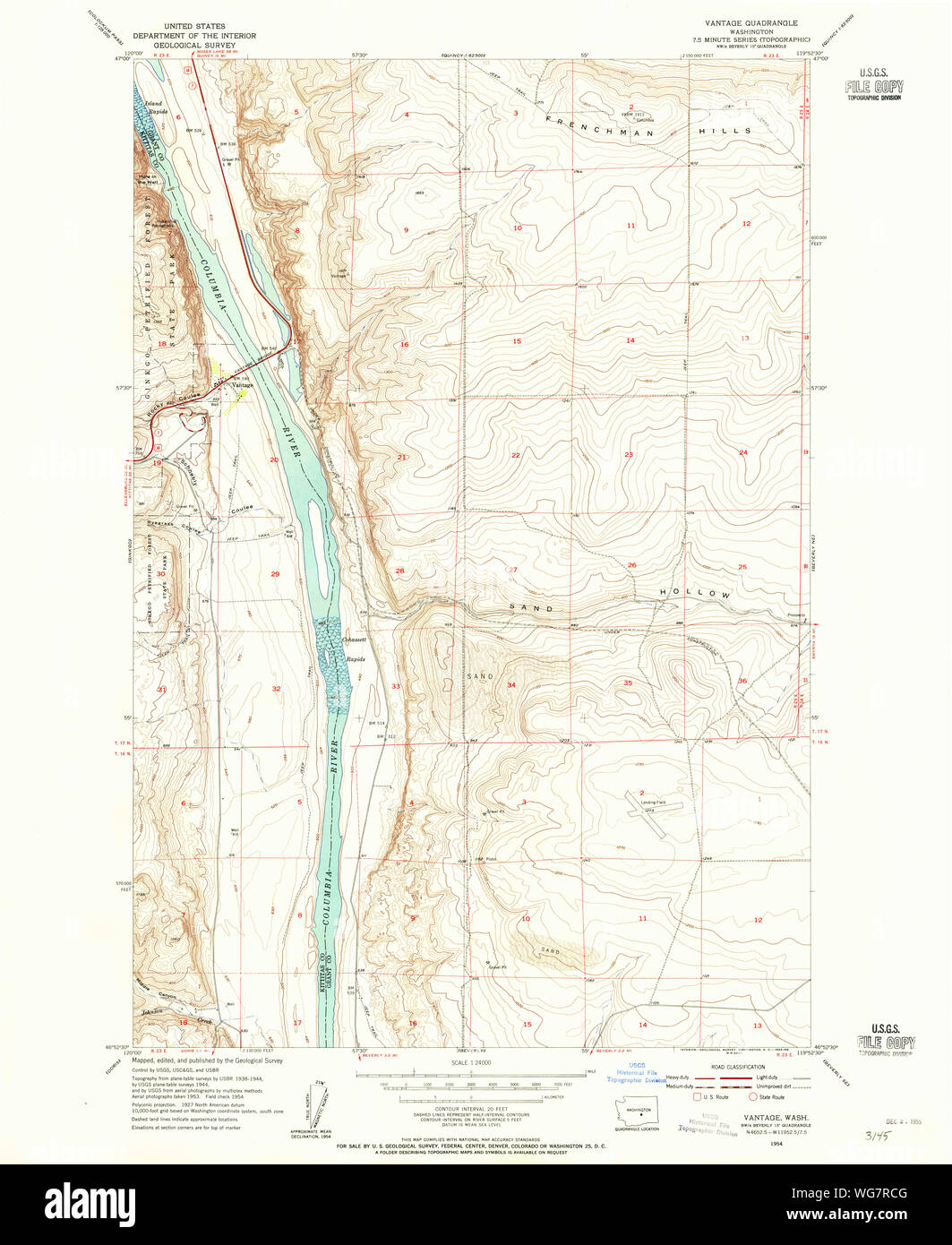 Vantage washington state map hi-res stock photography and images - Alamy