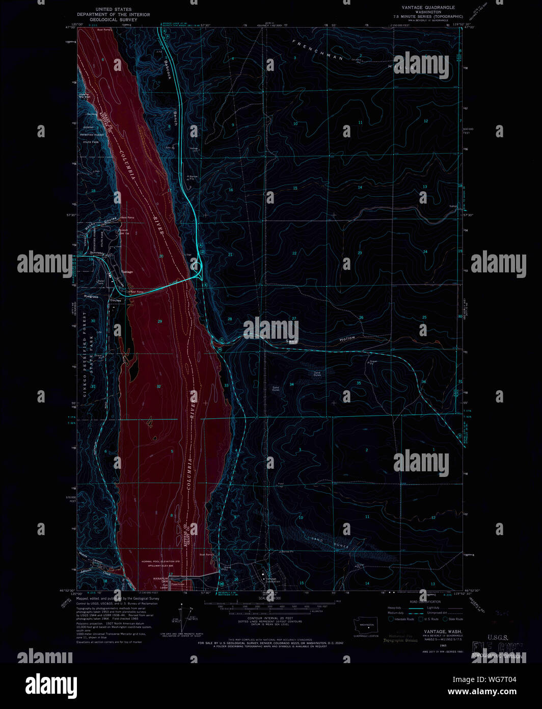 Vantage washington map hi-res stock photography and images - Alamy