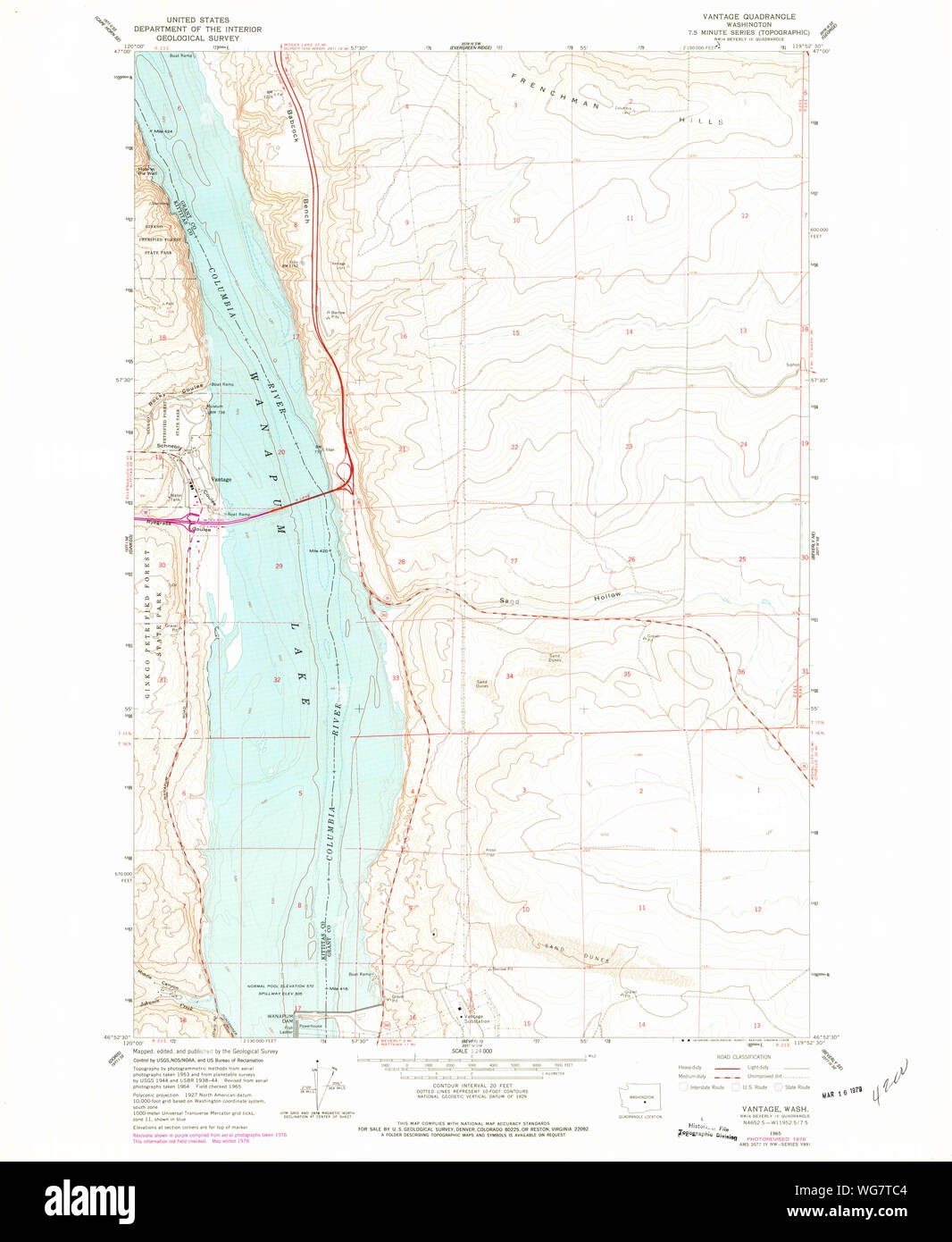Vantage washington state map hi-res stock photography and images - Alamy
