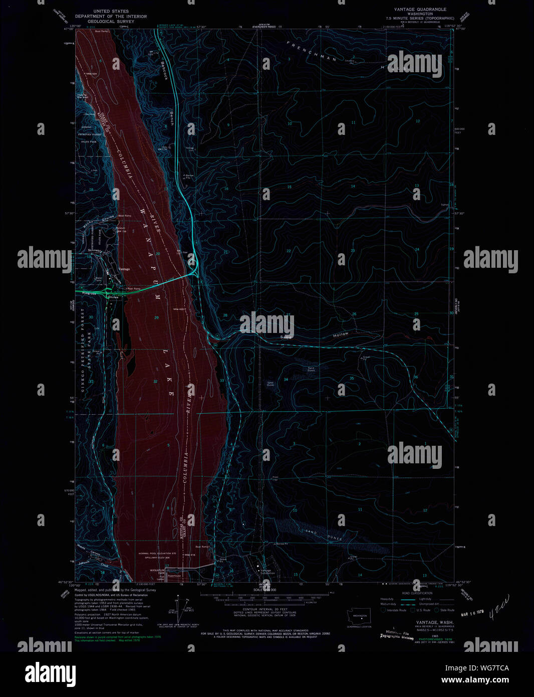 Vantage washington map hi-res stock photography and images - Alamy