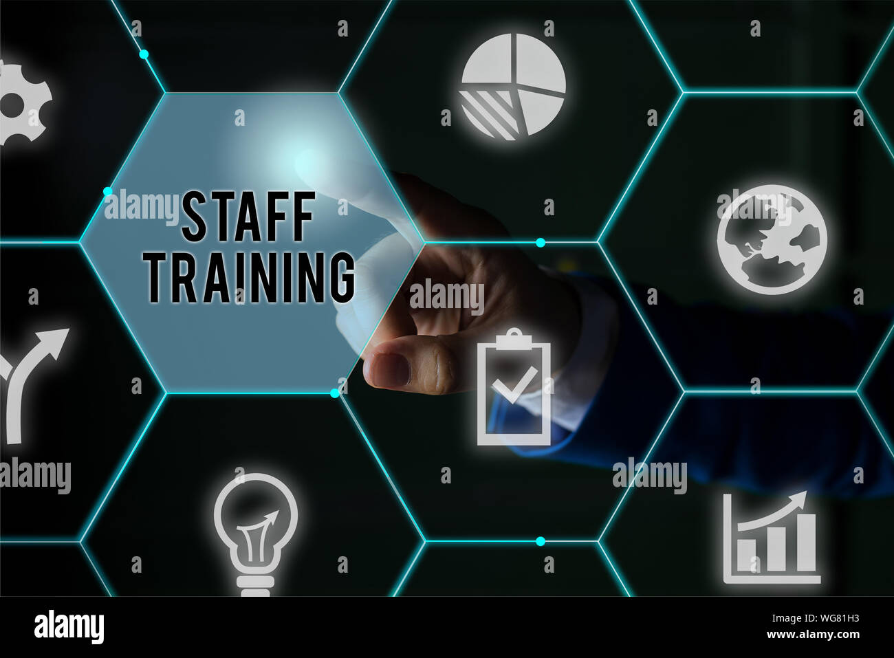 Text sign showing Staff Training. Business photo showcasing program ...