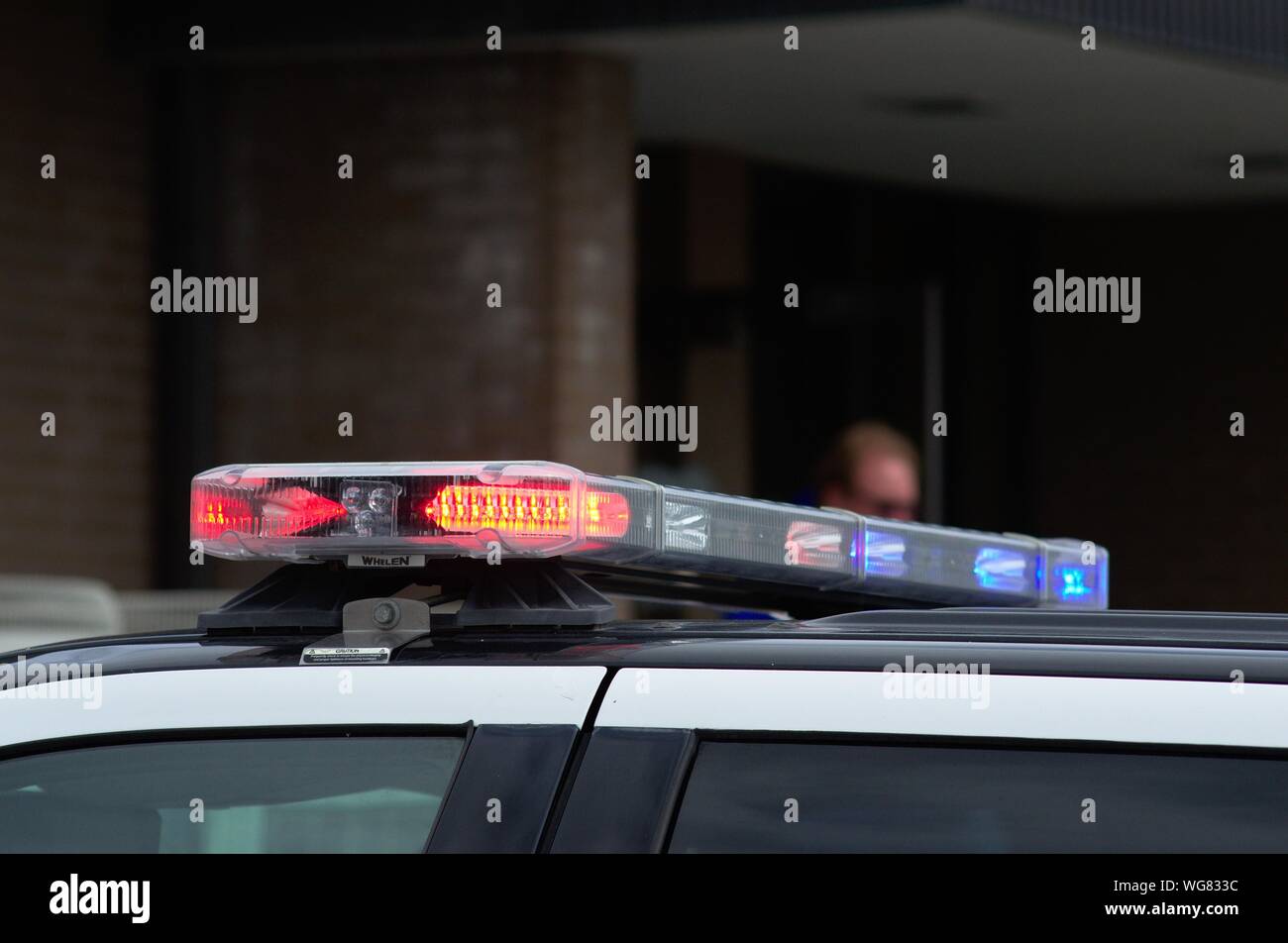 Police car up close hi-res stock photography and images - Alamy