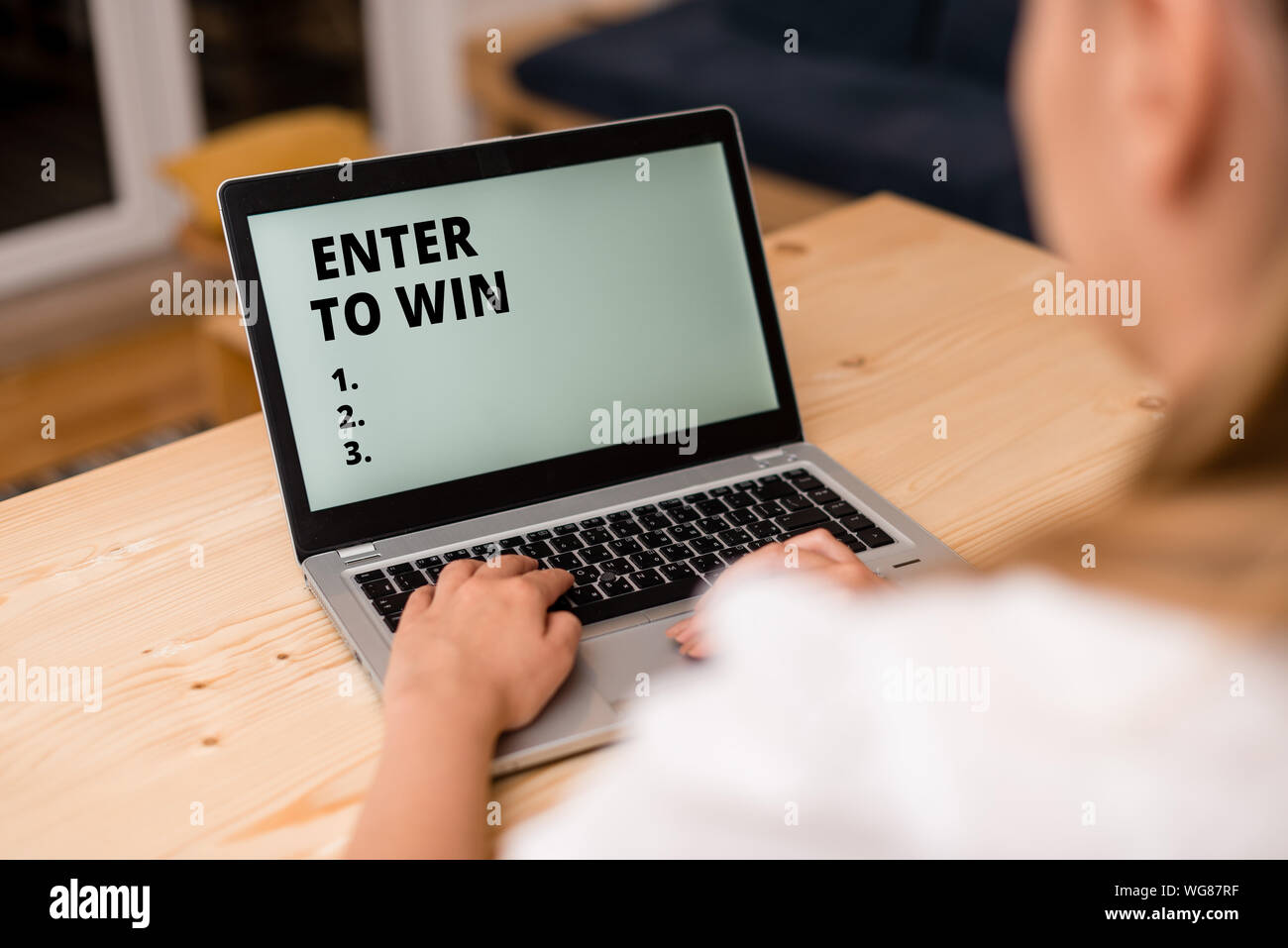 Conceptual hand writing showing Enter To Win. Concept meaning ...