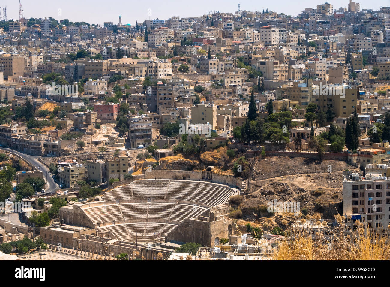Panorama of Amman from citadel ,Jordan Stock Photo - Alamy