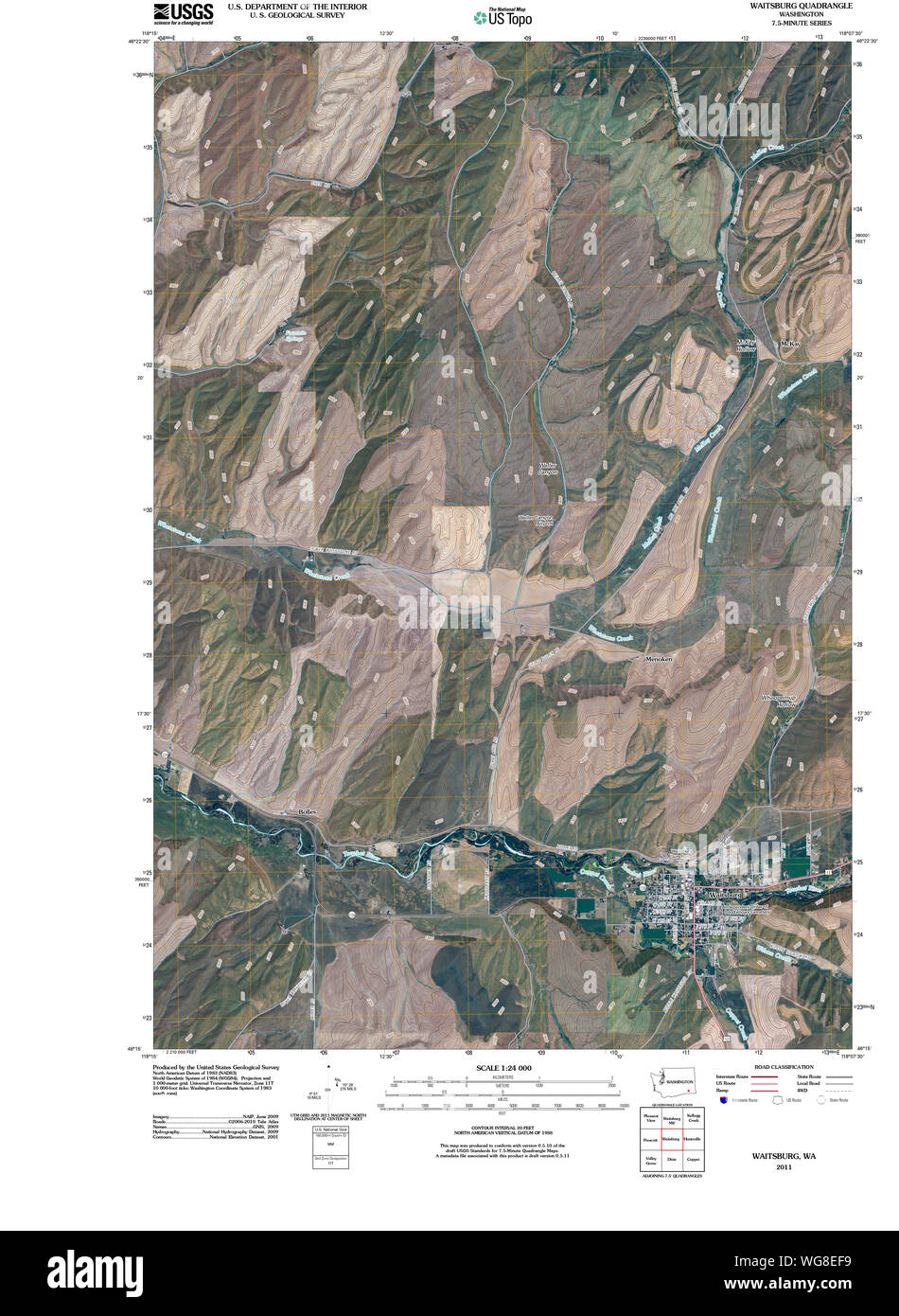 Map of waitsburg hi-res stock photography and images - Alamy