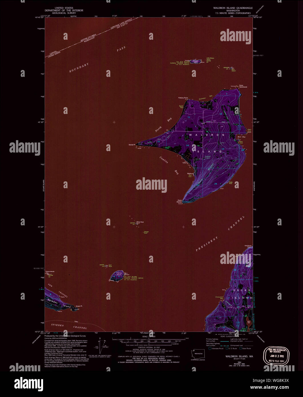 Map of waldron hi-res stock photography and images - Alamy