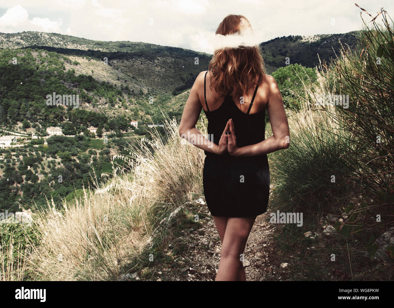 Woman back view walking hi-res stock photography and images - Alamy